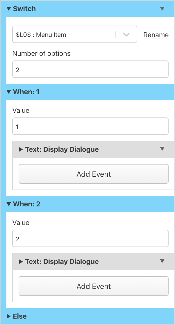 Scripting Events | GB Studio